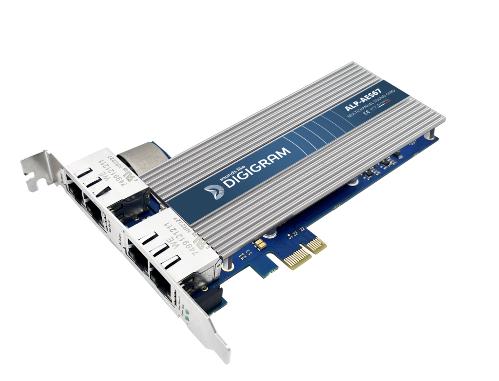 ALP-AES67 - Ravenna, SMPTE ST-2110 PCIe SOUND CARD - Digigram